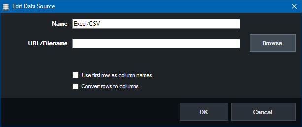 Setting up a new Data Source